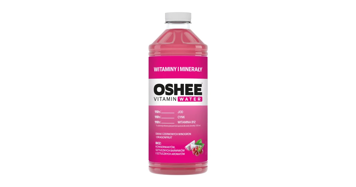 OSHEE Vitamin Water Winogrona-Dragonfruit 1100 ml - OSHEE