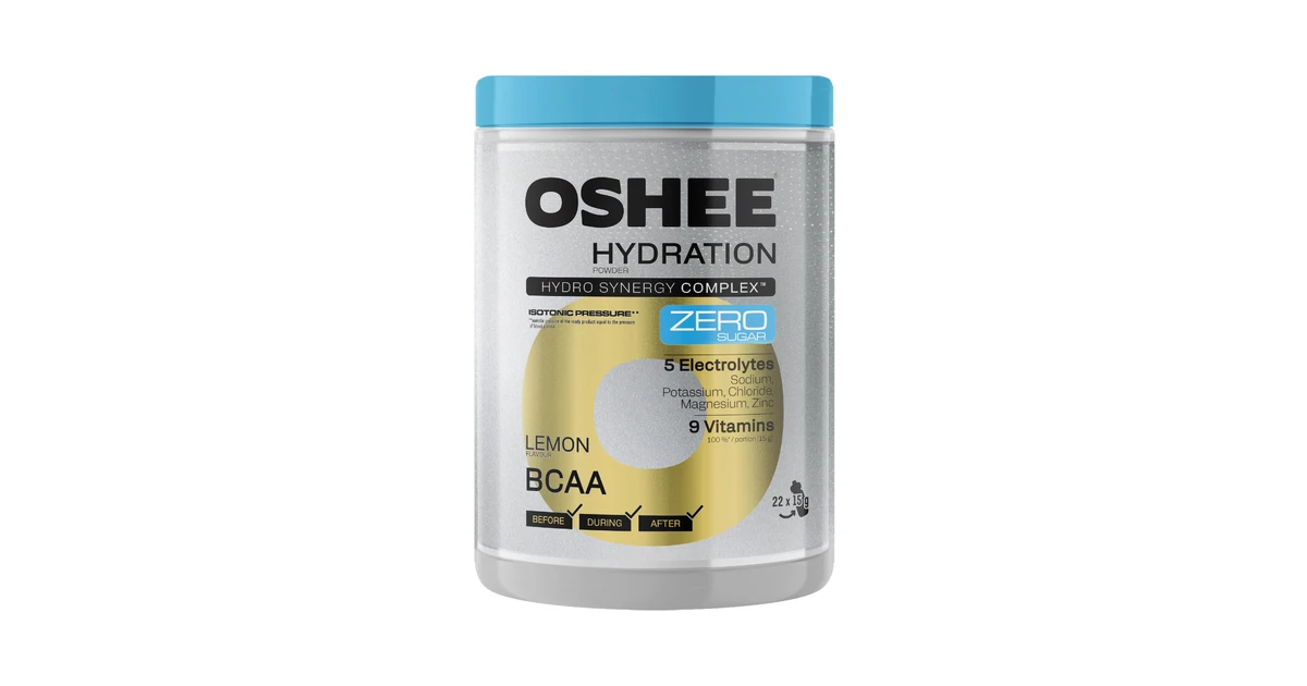 OSHEE Hydration Zero Sugar proszek Lemon BCAA 330 g - sklep OSHEE