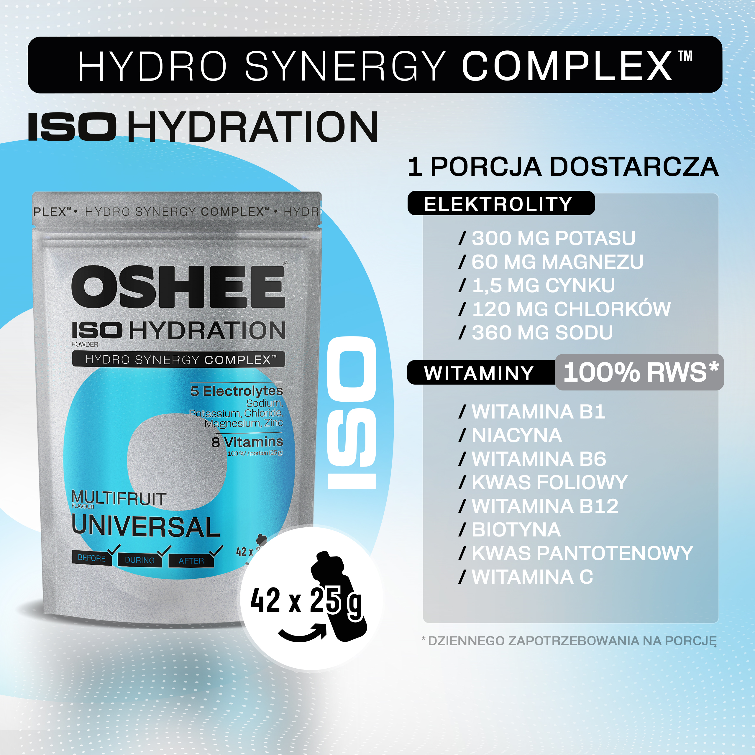 OSHEE ISO Hydration izotonik w proszku Multifruit 1050 g oficjalny ...